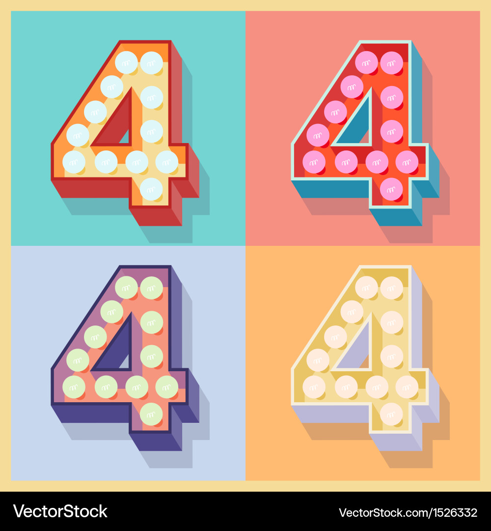 Number 4 Royalty Free Vector Image - VectorStock