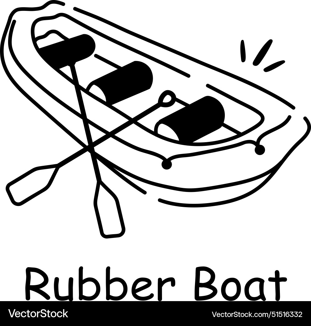 Rubber boat Royalty Free Vector Image - VectorStock