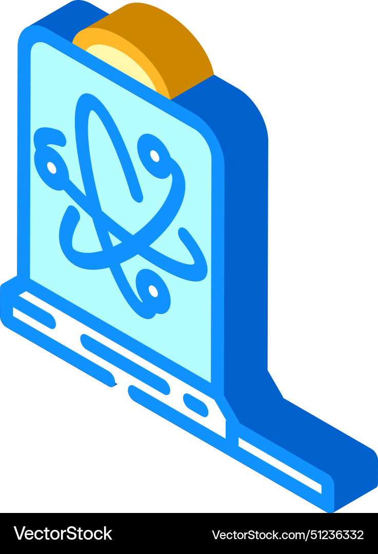 Sensor quantum technology isometric icon Vector Image Sensor quantum technology isometric icon Vector Image