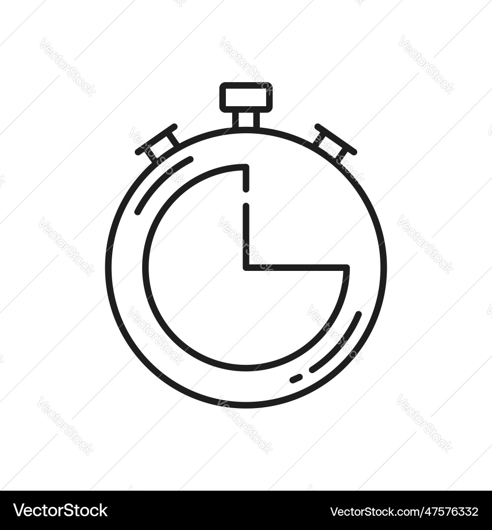 Stoppuhr Timer isolierte Stoppuhr Tracker-Symbol Vektorbild