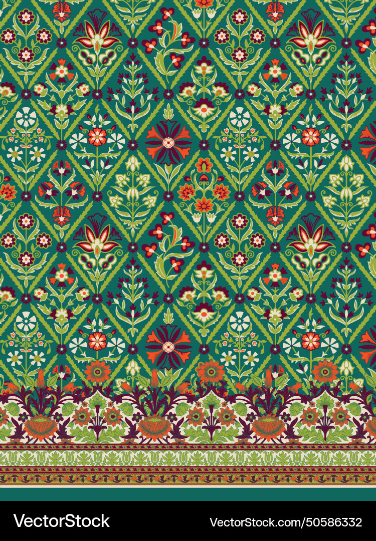 Textile digital design fabric print wallpaper Vector Image