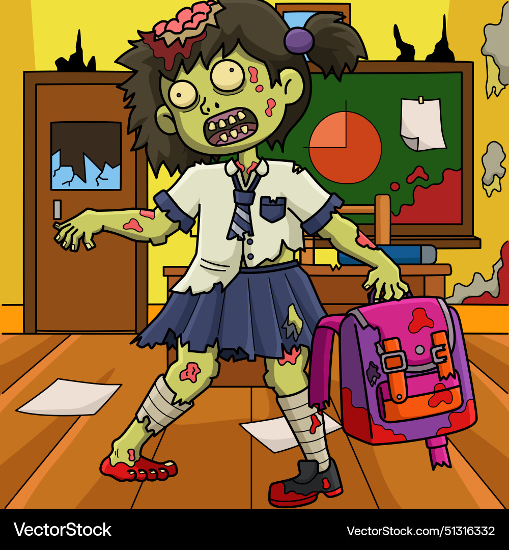 Zombie Girl Cartoon