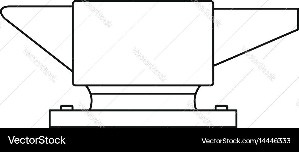 Anvil icon outline style Royalty Free Vector Image