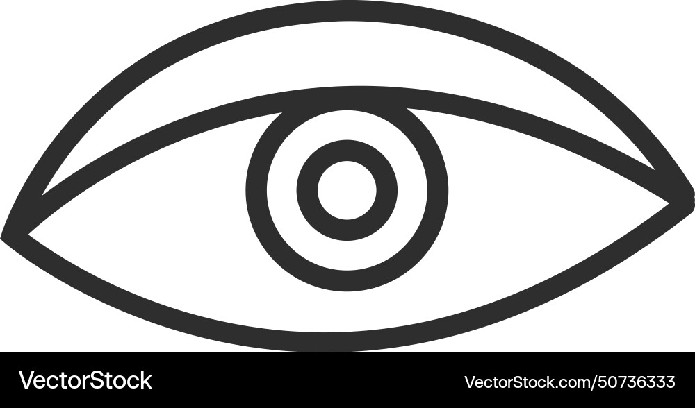 Human eye icon vision symbol optic sign Royalty Free Vector