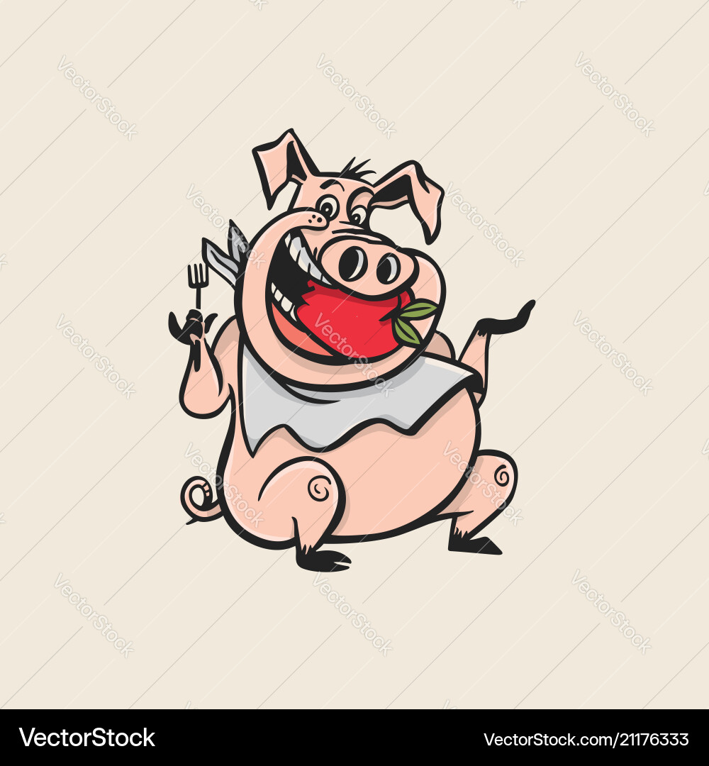 Pig cartoon Royalty Free Vector Image - VectorStock