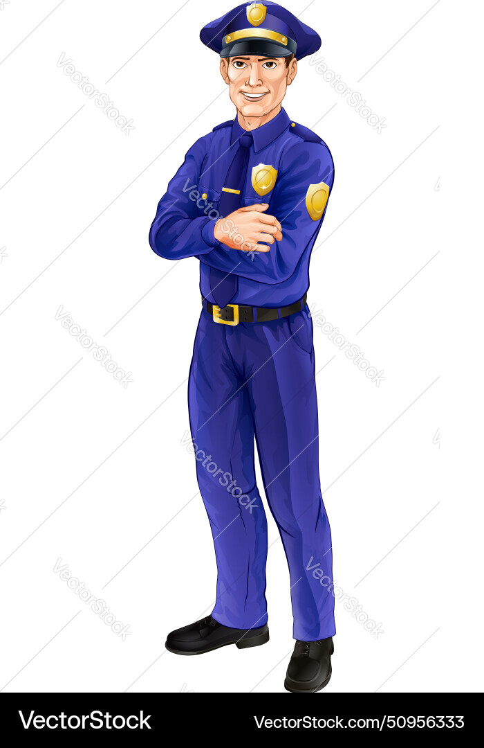 Policeman cartoon Royalty Free Vector Image - VectorStock