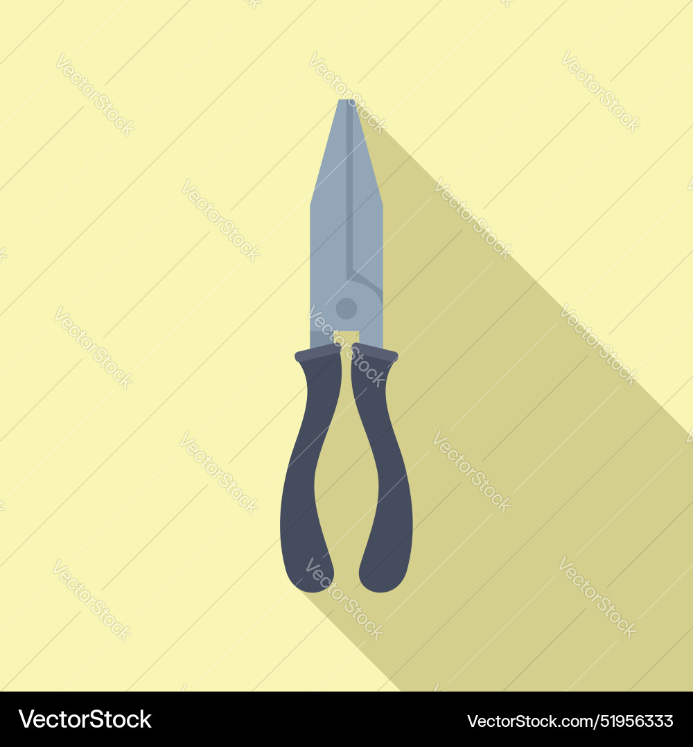 Professional electrical pliers icon flat style Vector Image