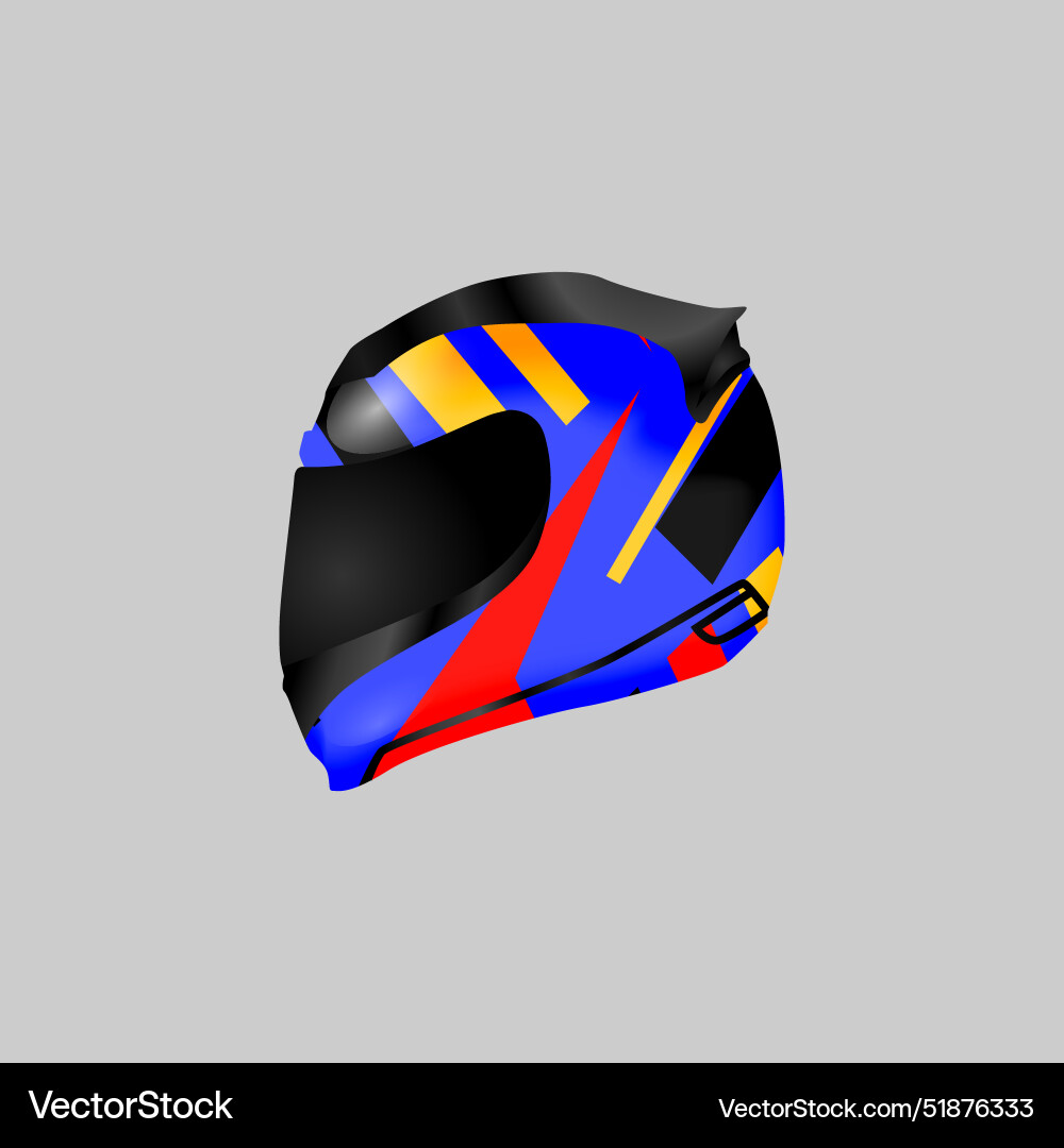 Racing helmet design custom Royalty Free Vector Image