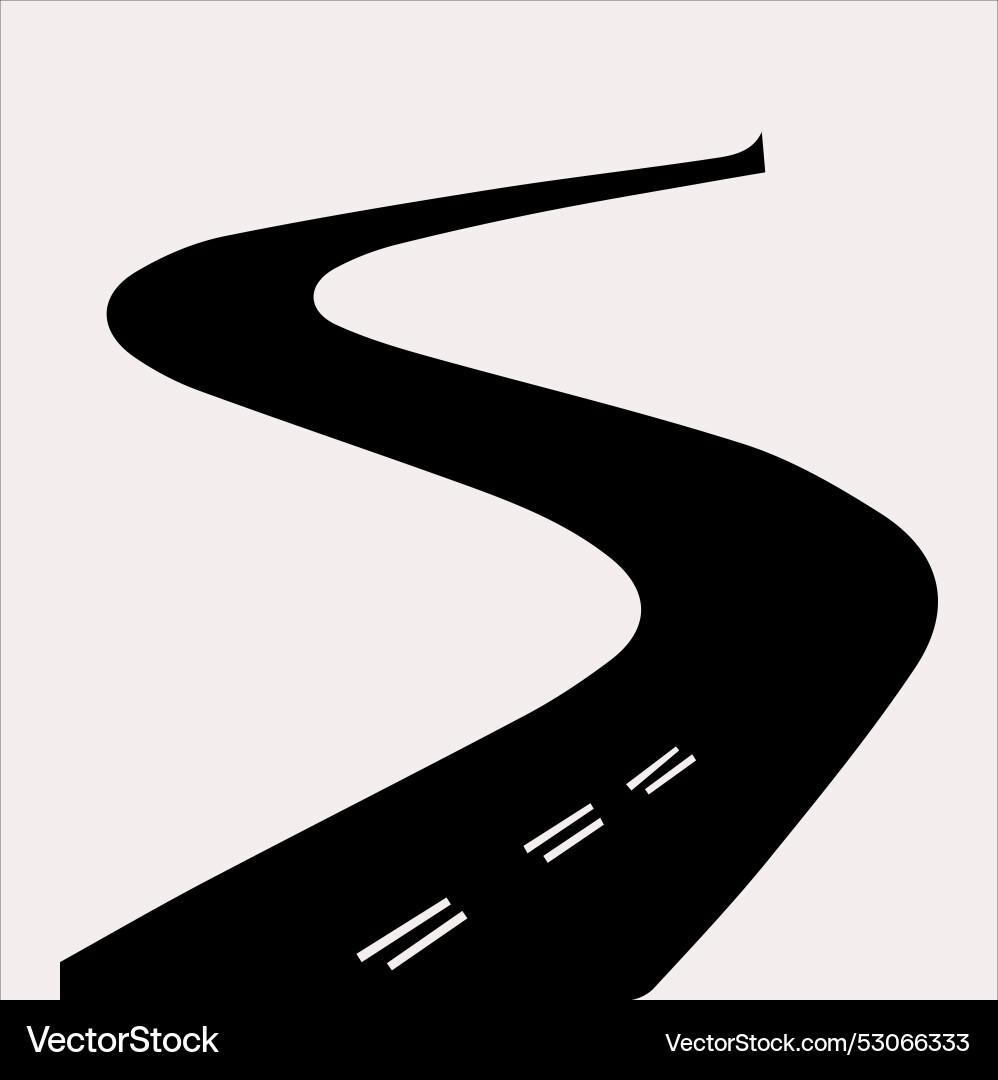 Road silhouette on a white background Royalty Free Vector