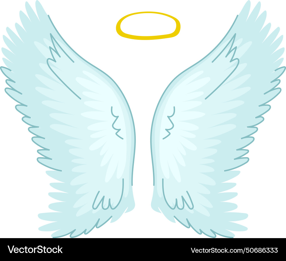 Sketch wing angel cartoon Royalty Free Vector Image