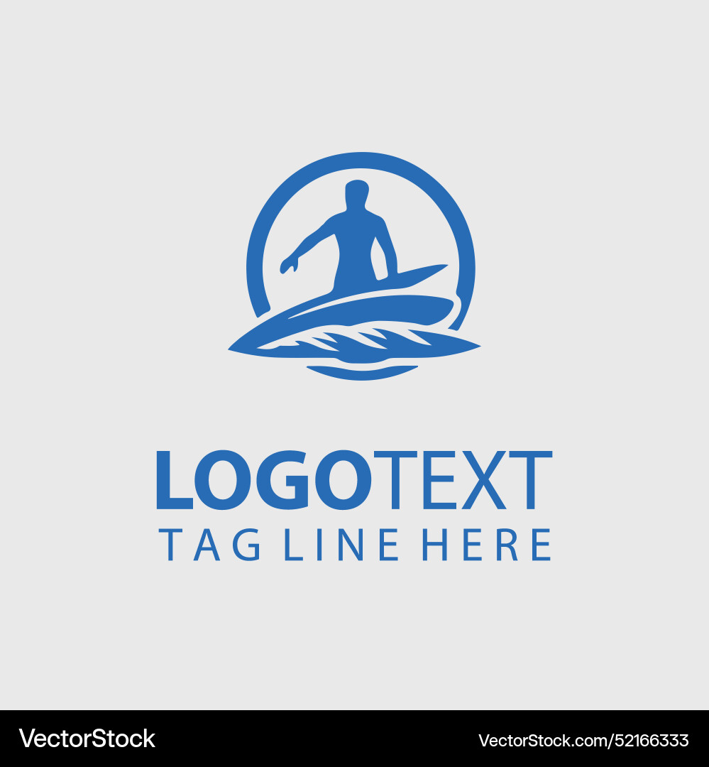 Surfing logo Royalty Free Vector Image - VectorStock