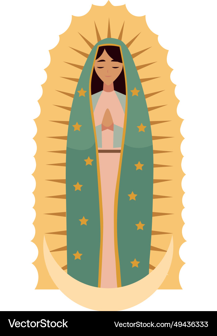 Virgen de guadalupe image Royalty Free Vector Image