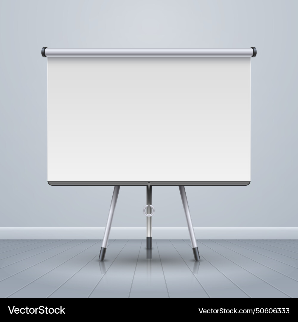 Whiteboard projector presentation screen Vector Image