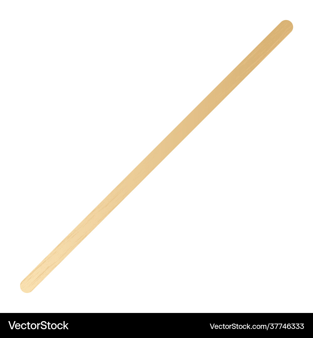Wooden coffee stirrer popsicle stick elements Vector Image