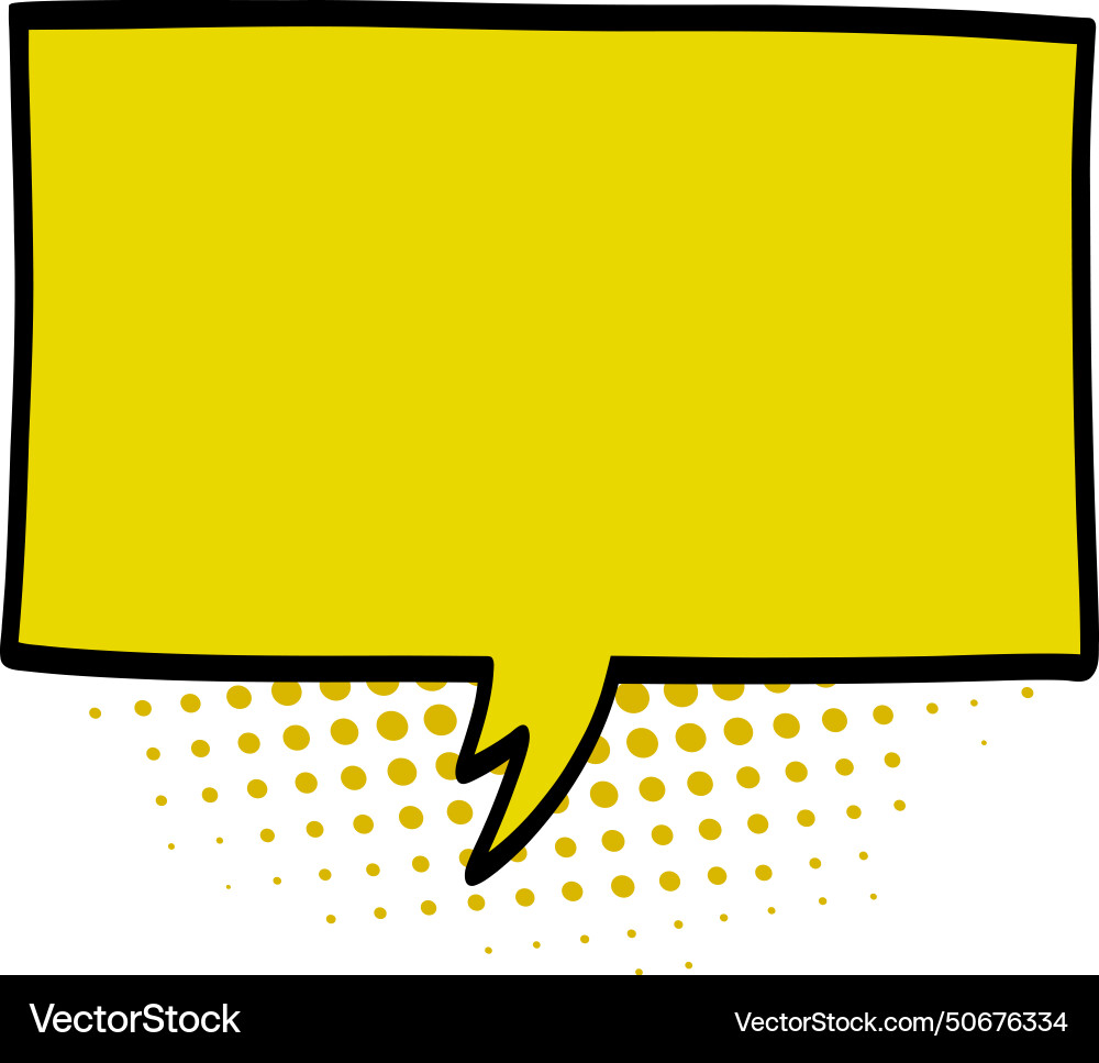 Bubble speech square drawing art Royalty Free Vector Image