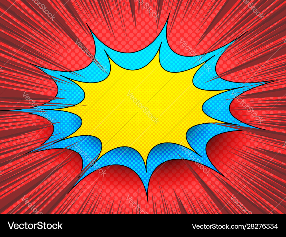 Comic explosive and burst template Royalty Free Vector Image
