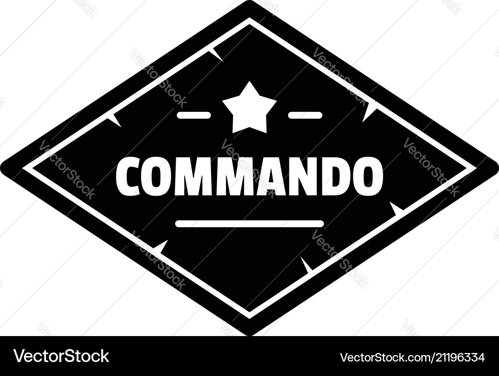 Commando troop logo simple style Royalty Free Vector Image