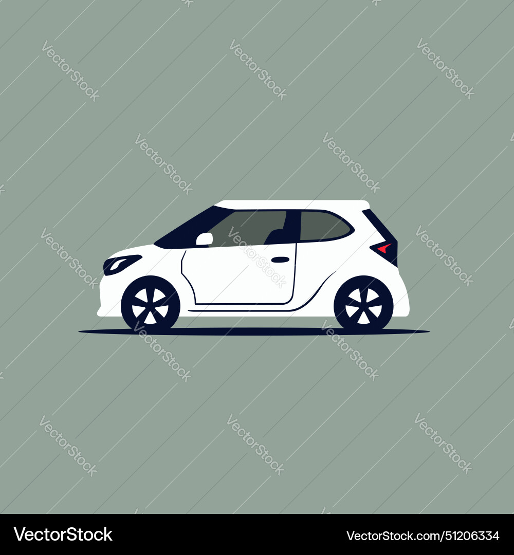 Compact city car icon side view Royalty Free Vector Image