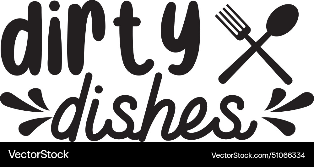 Dirty dishes design on white background Royalty Free Vector