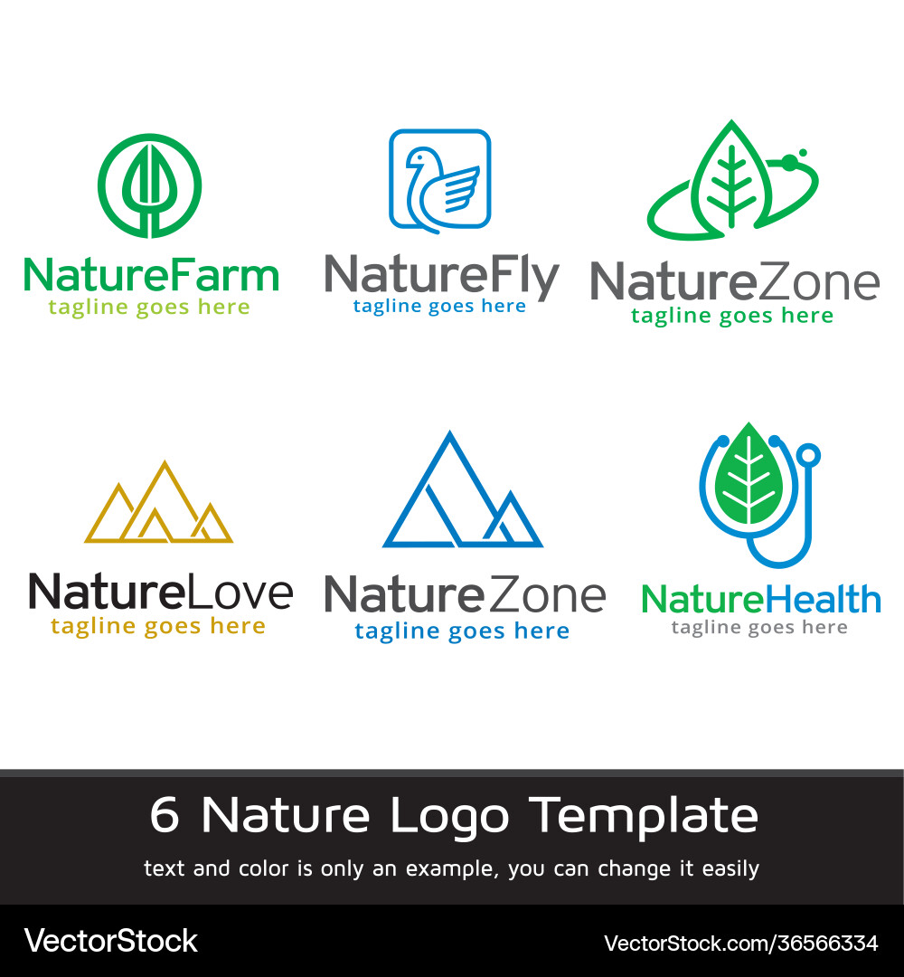 Nature logo template Royalty Free Vector Image