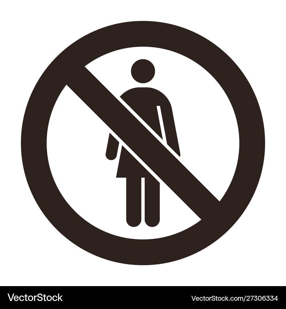 No woman sign Royalty Free Vector Image - VectorStock