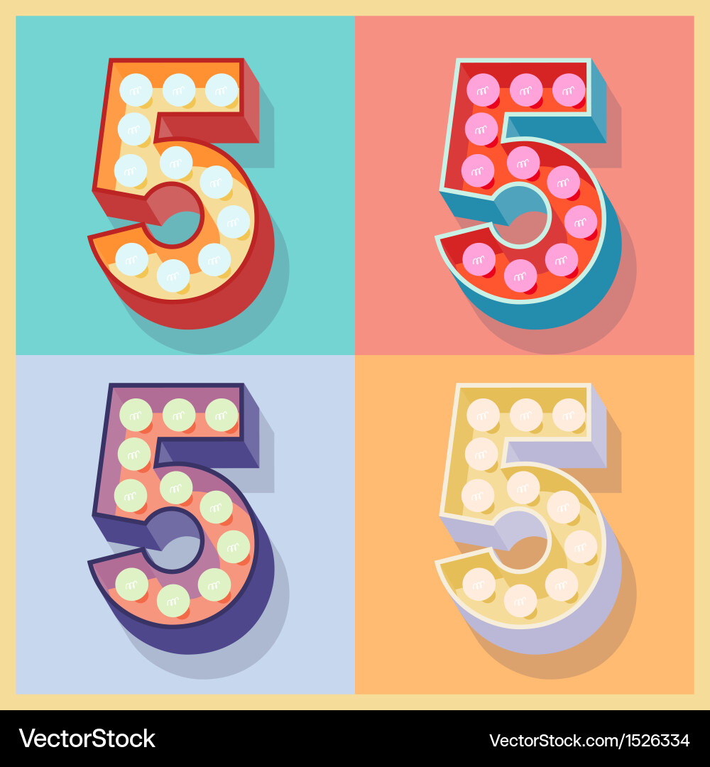 Number 5 Royalty Free Vector Image - VectorStock
