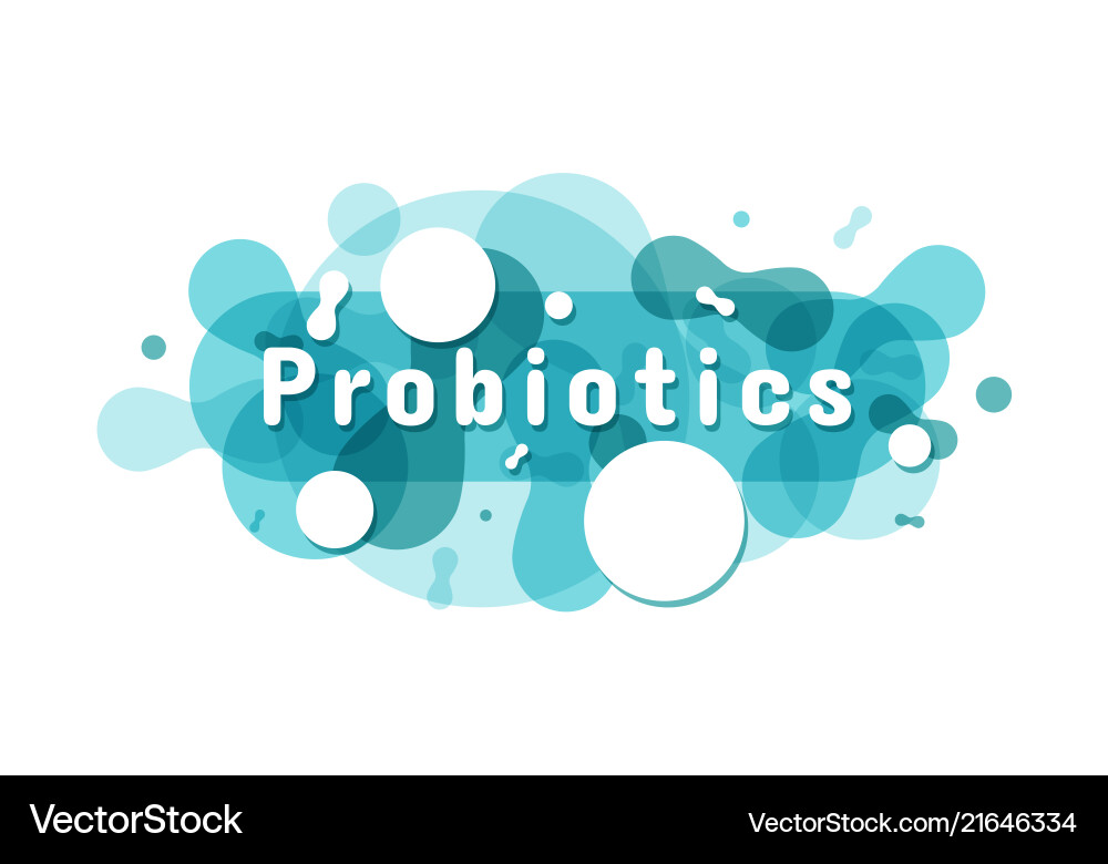 Probiotics bacteria logo Royalty Free Vector Image