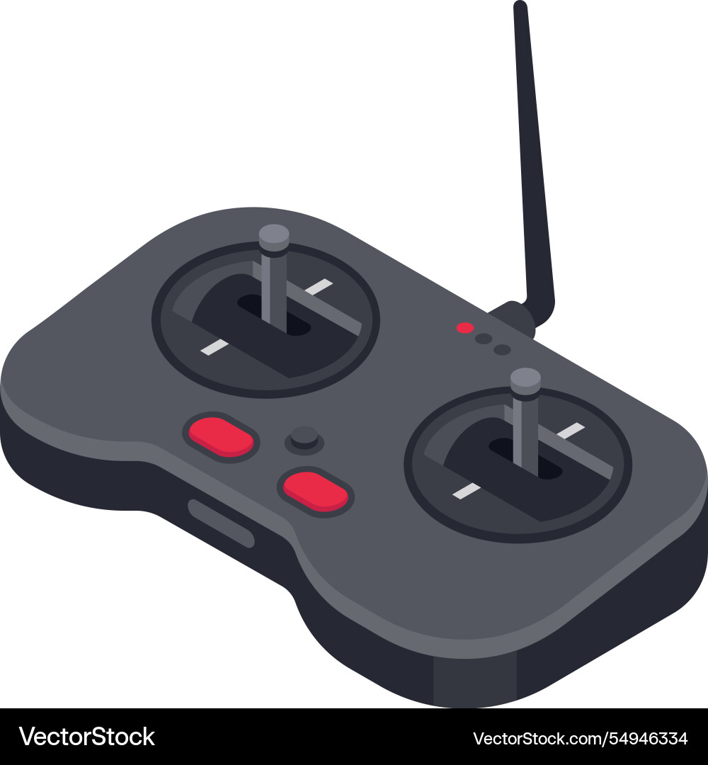 Radio remote control featuring two joysticks Vector Image