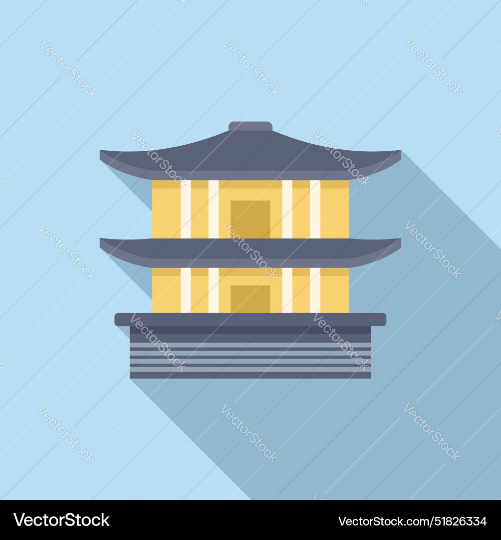 Traditional asian pagoda building representing Vector Image