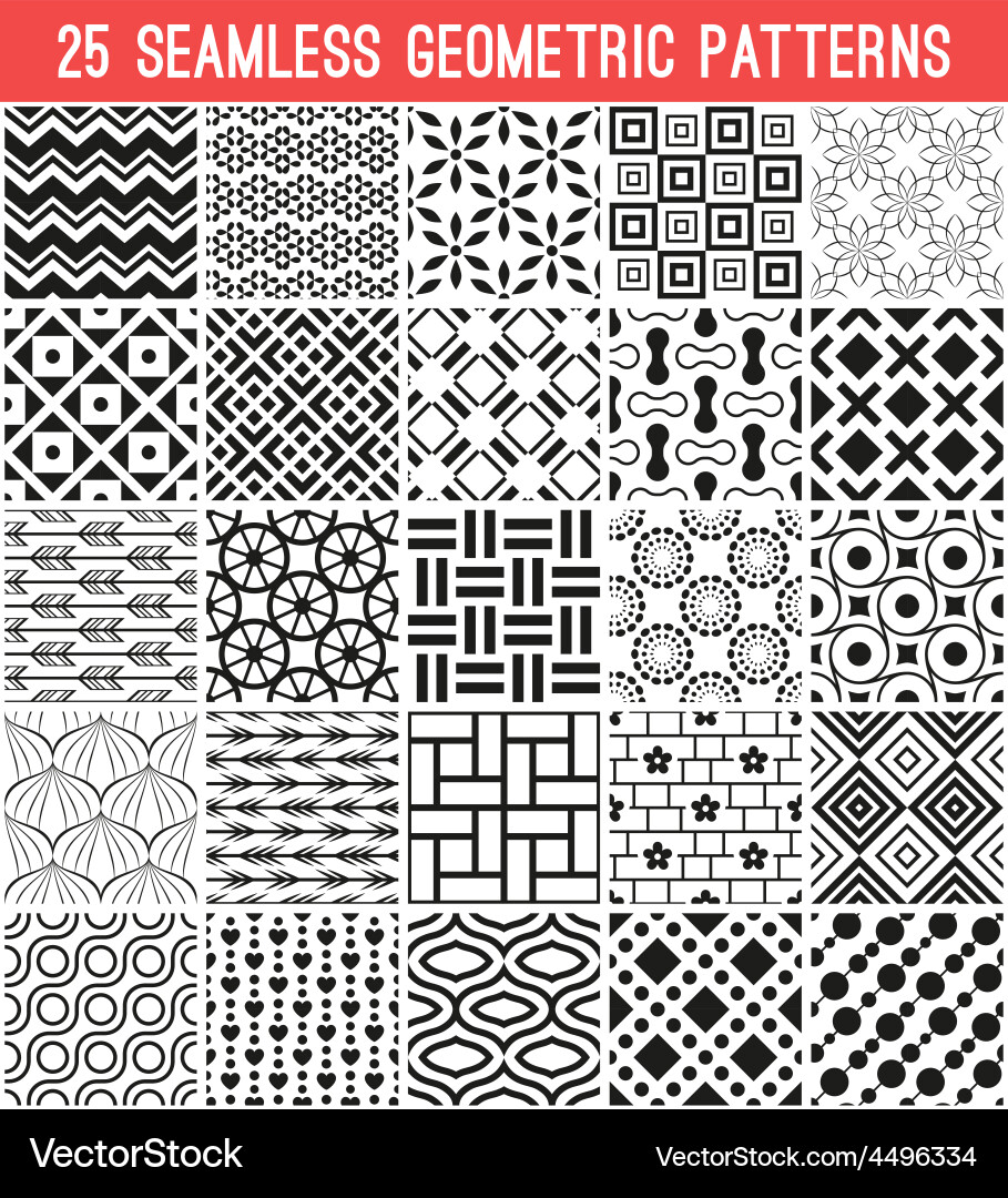 Universal different seamless patterns Royalty Free Vector
