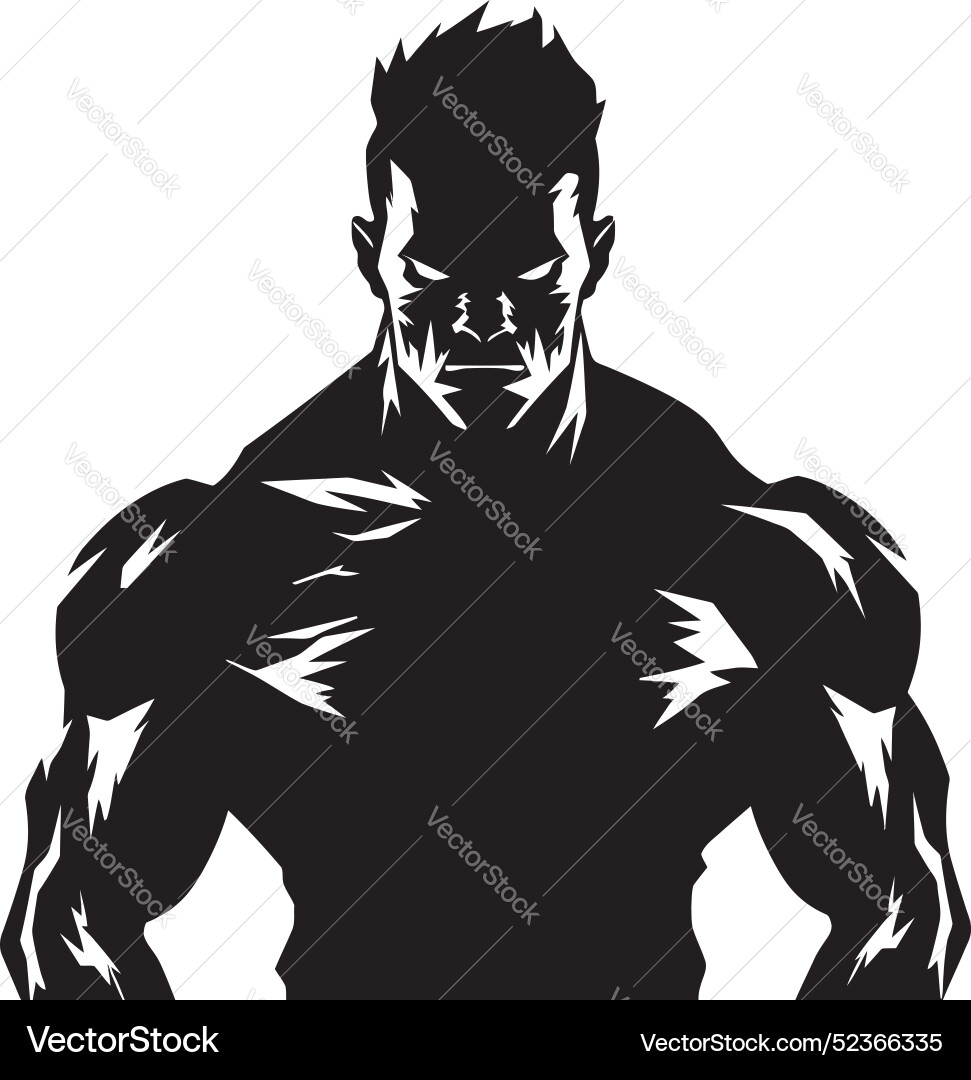 Decayed muscle forge icon apocalyptic gym warrior Vector Image
