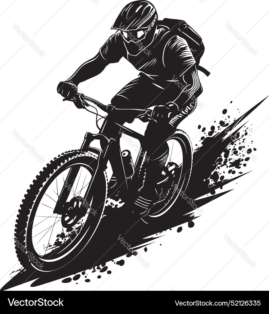 Elevation expedition crested cyclist design Vector Image