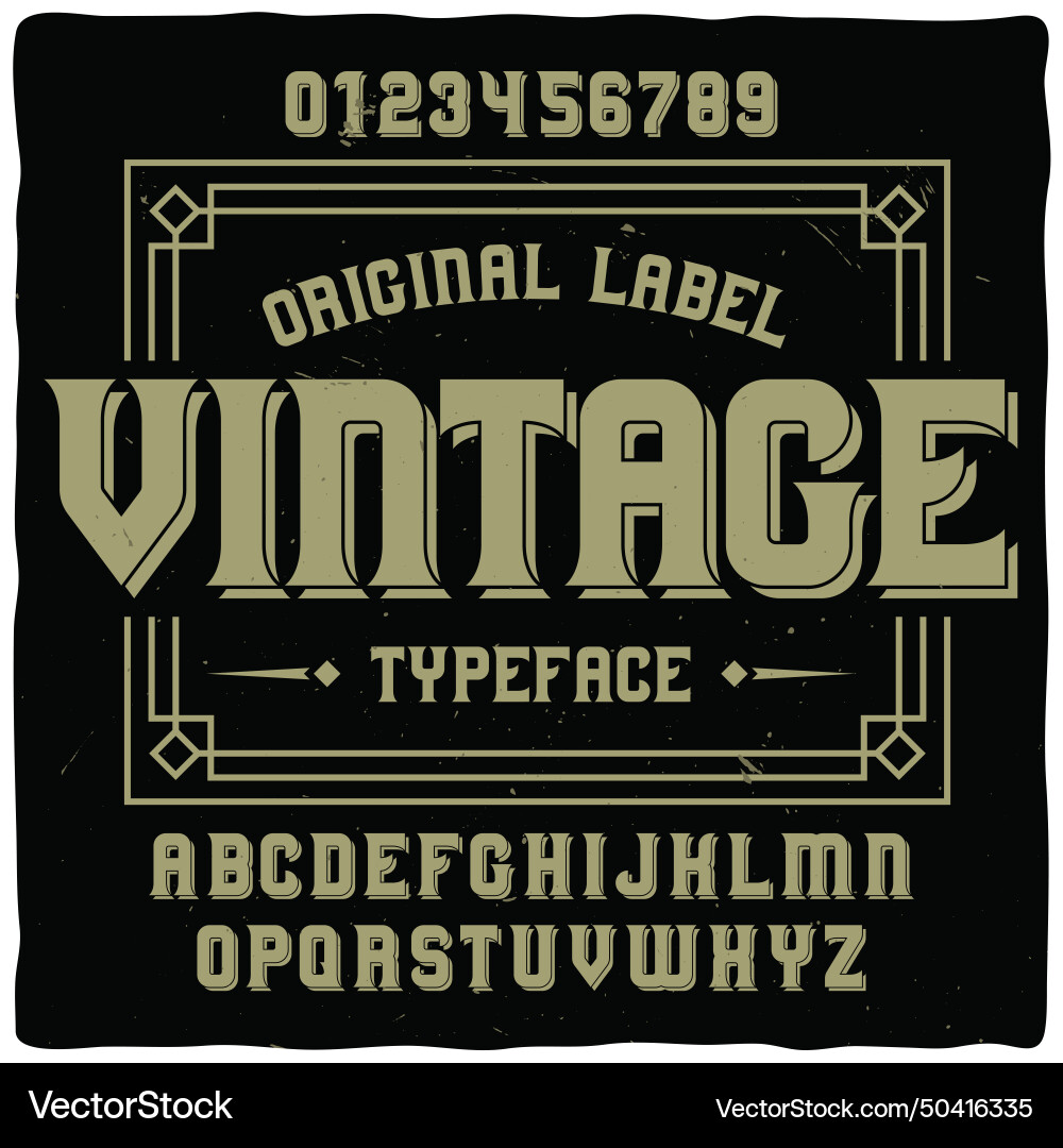 Good handcrafted font for any label design Vector Image