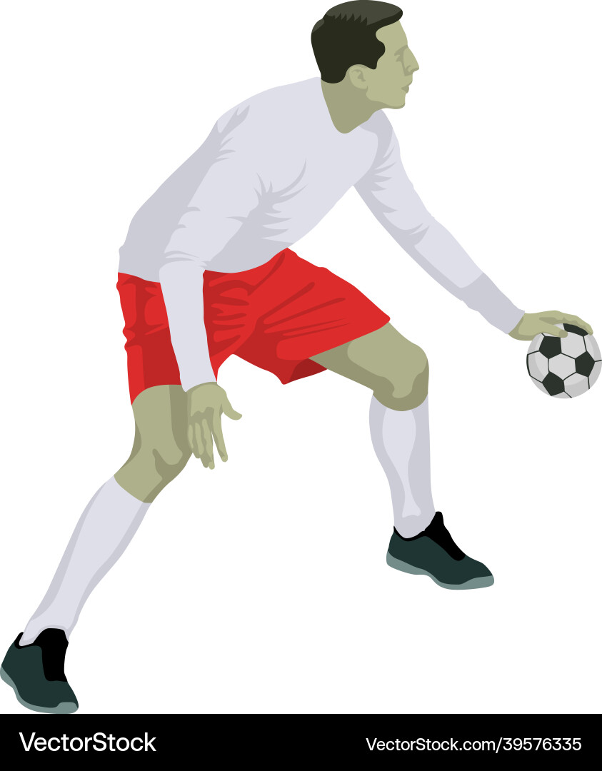 Handball player Royalty Free Vector Image - VectorStock