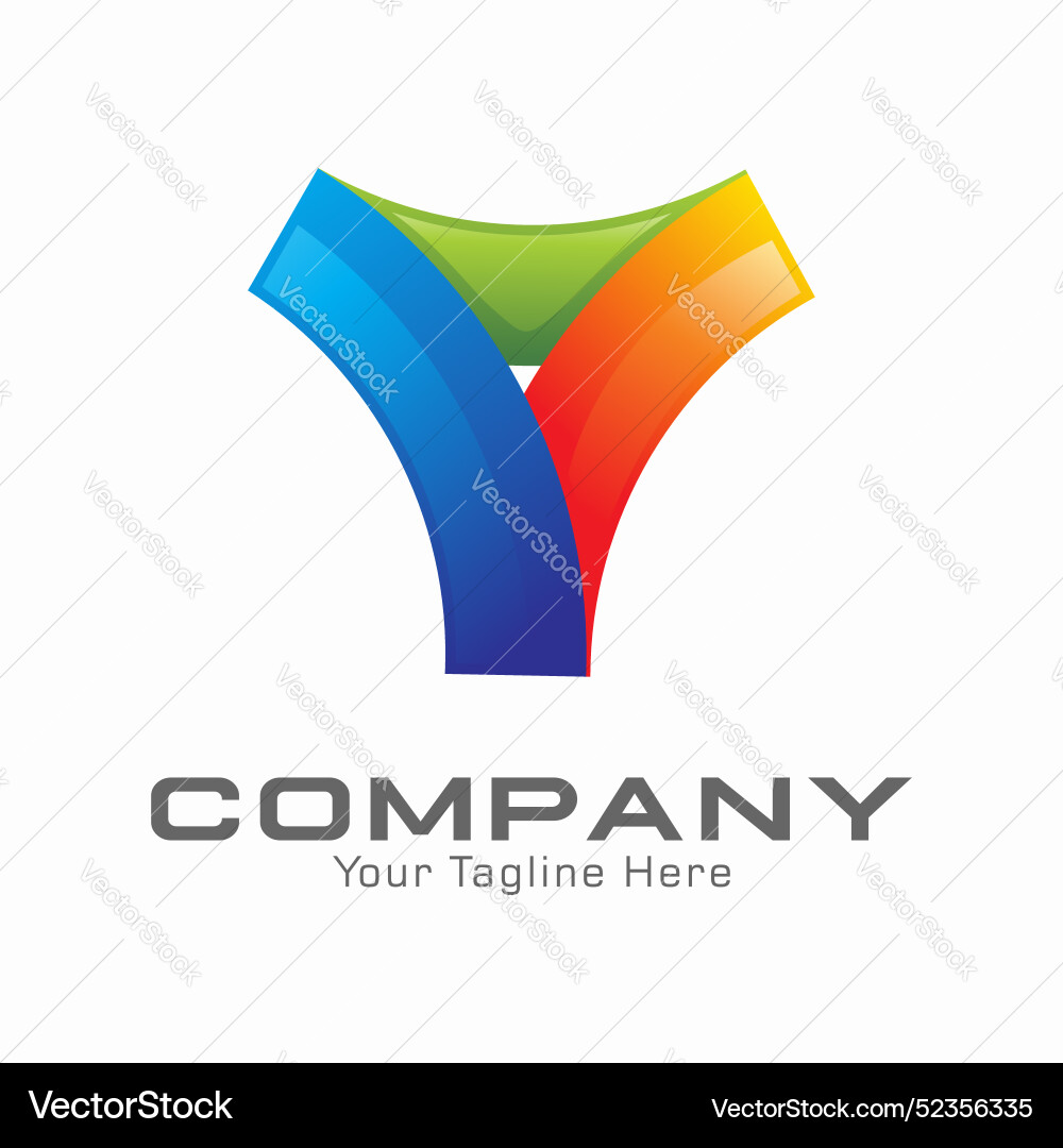 Letter v logo template creative Royalty Free Vector Image