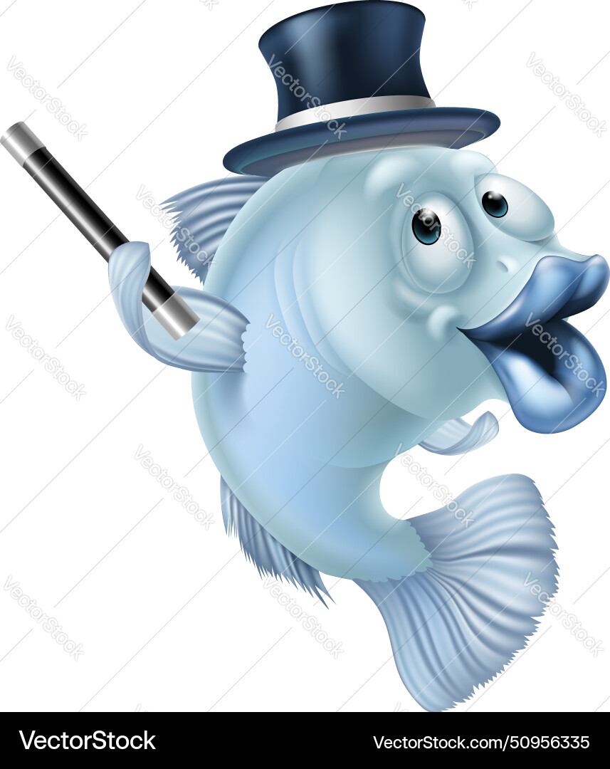 Magic fish cartoon Royalty Free Vector Image - VectorStock