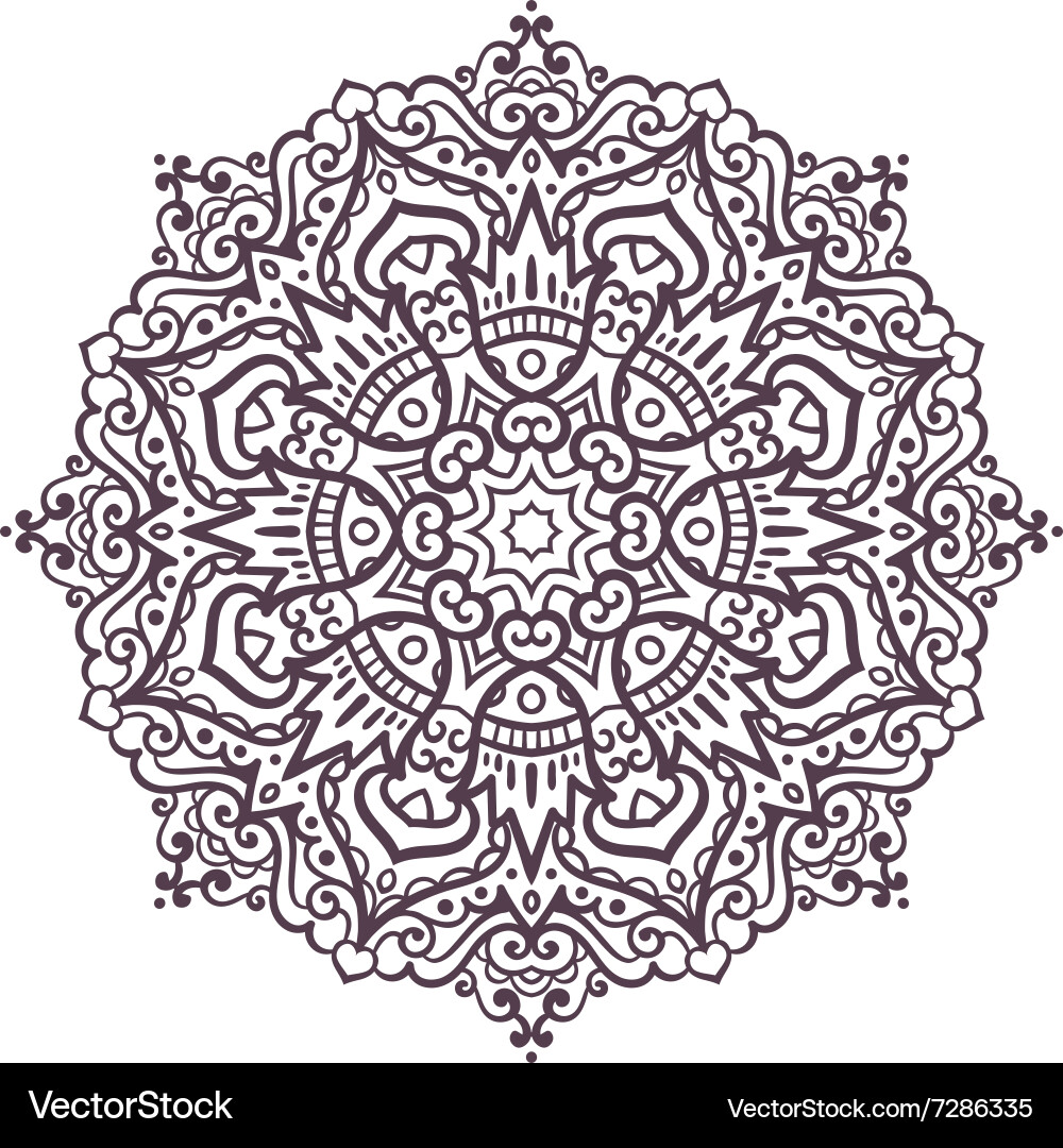 Mandala ornament Royalty Free Vector Image - VectorStock