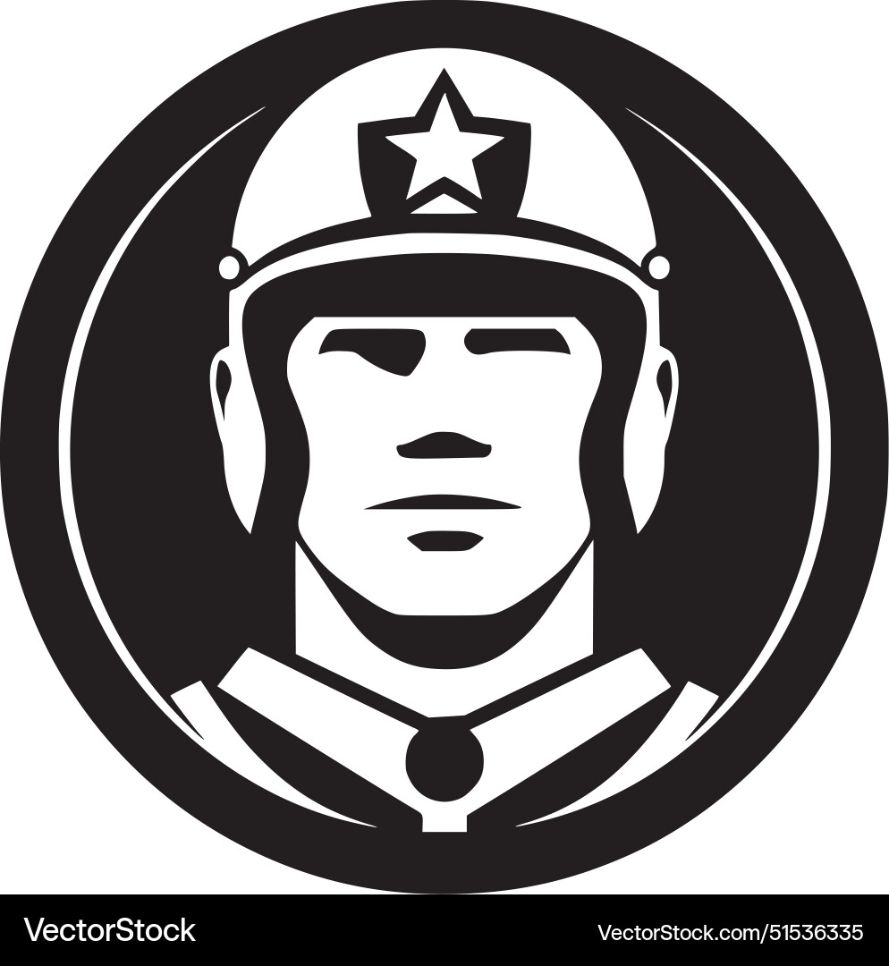 Military - minimalist and simple silhouette Vector Image