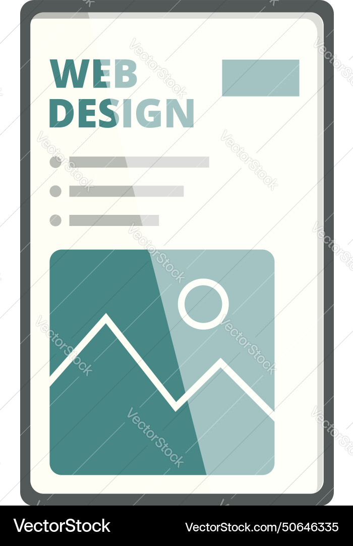 Modern web design icon cartoon tablet Royalty Free Vector