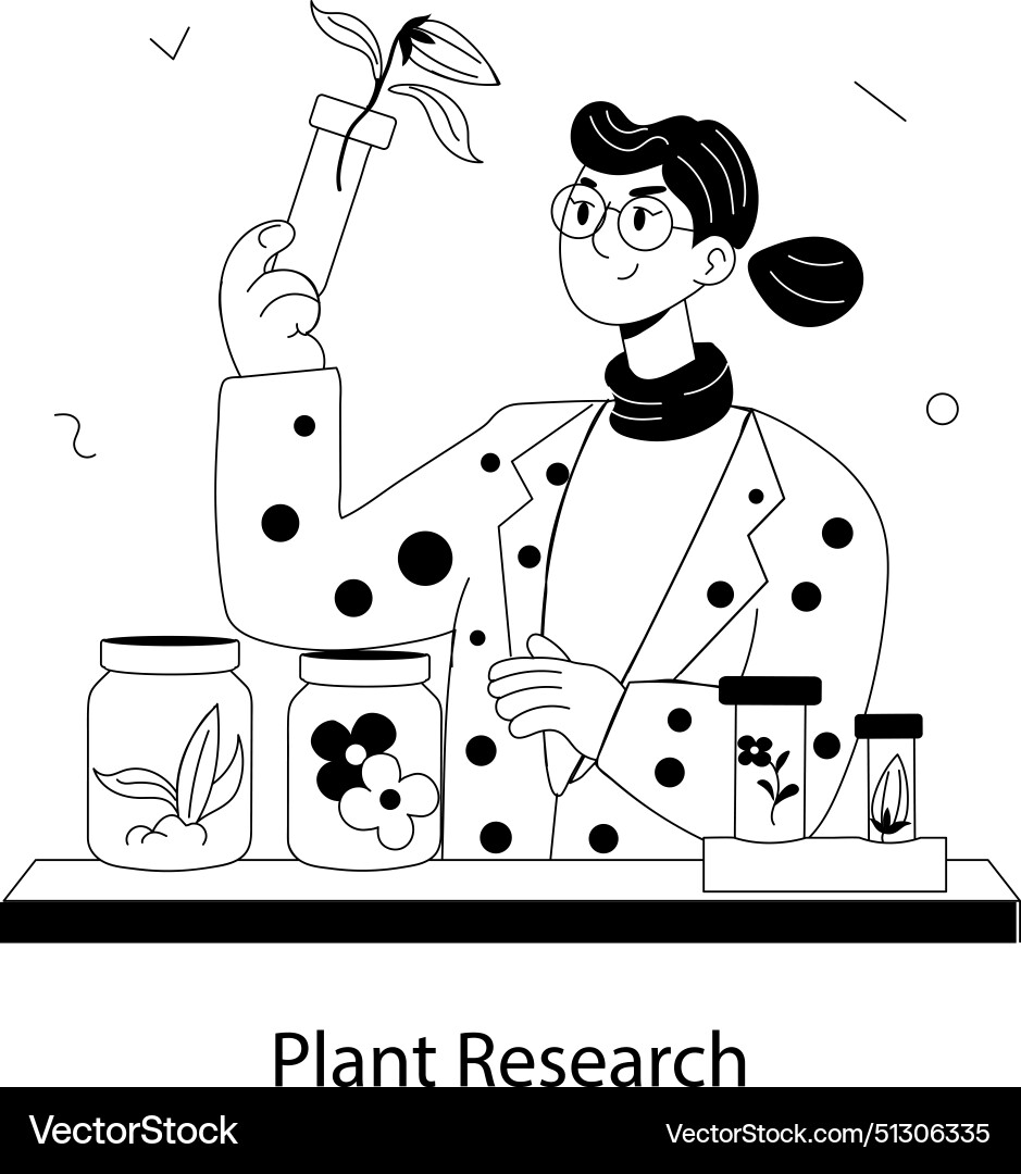 Plant research Royalty Free Vector Image - VectorStock