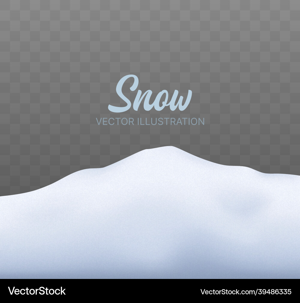 Snow landscape isolated winter background Vector Image