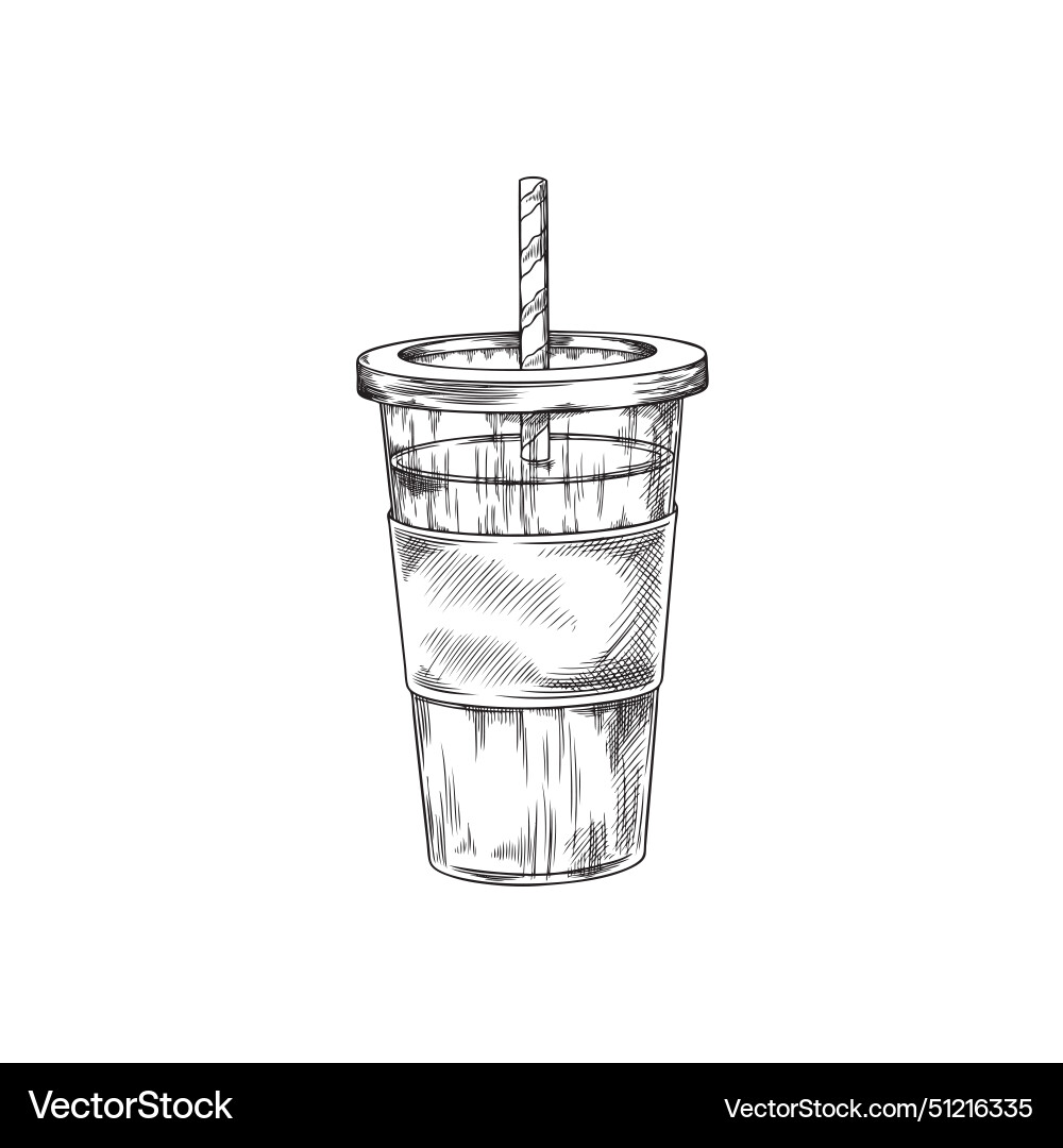 Take-away smoothie cup Royalty Free Vector Image