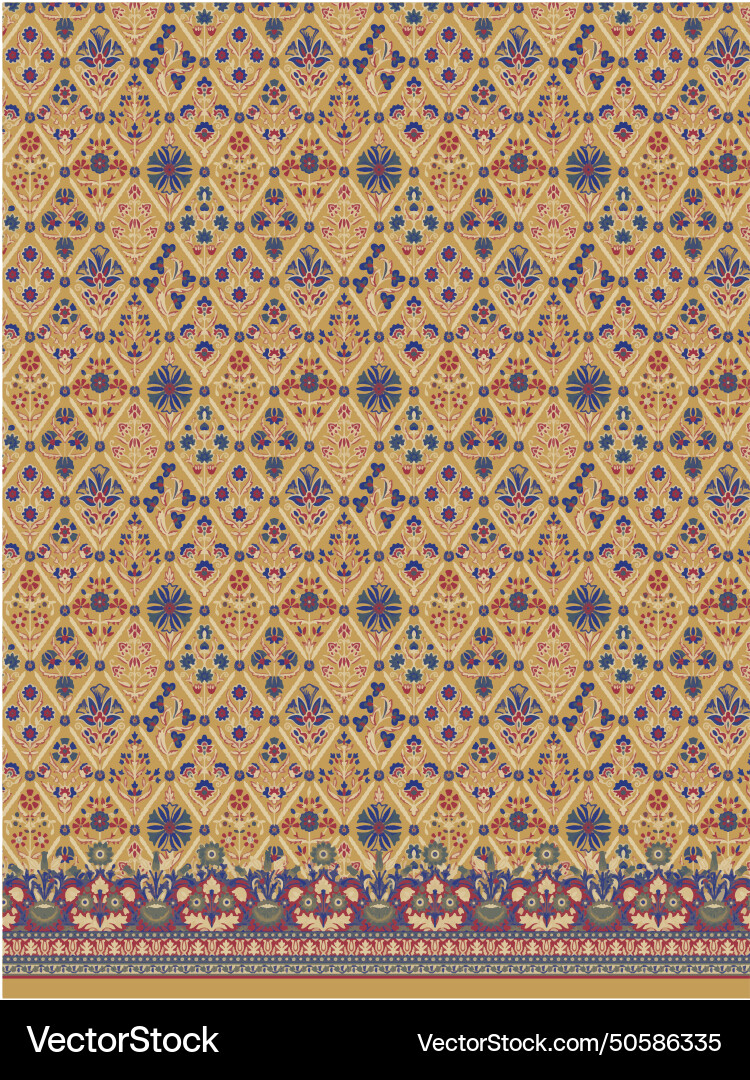 Textile digital design fabric print wallpaper Vector Image