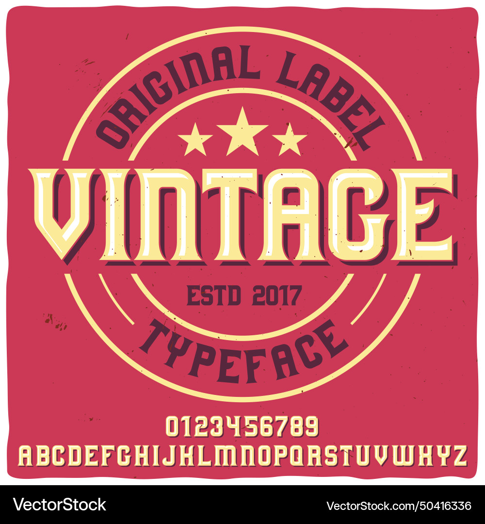 Good handcrafted font for any label design Vector Image