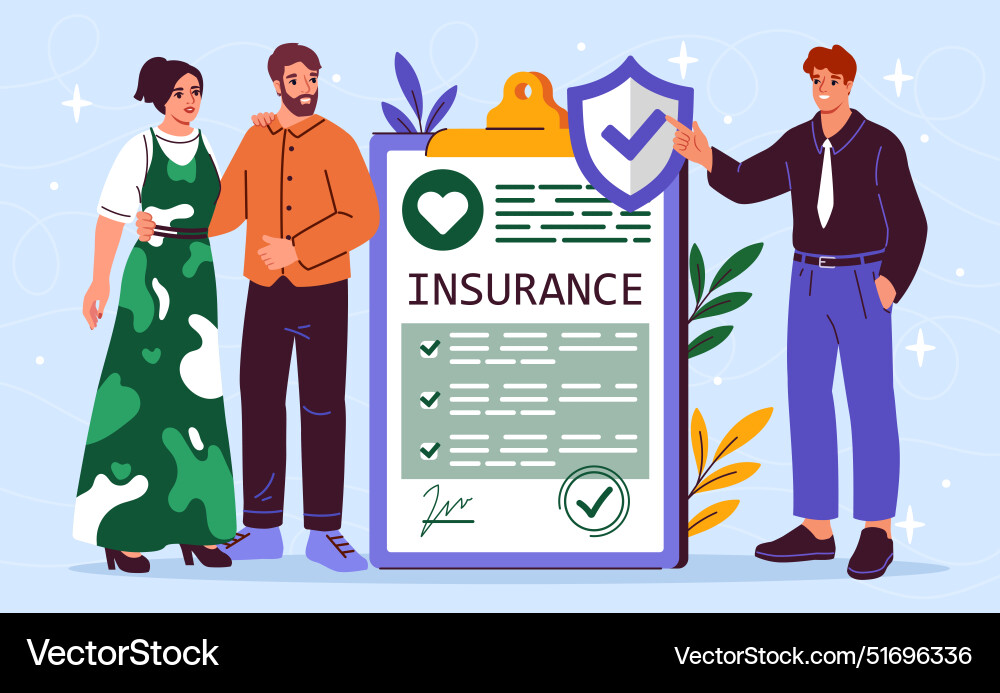 Insurance agent concept Royalty Free Vector Image