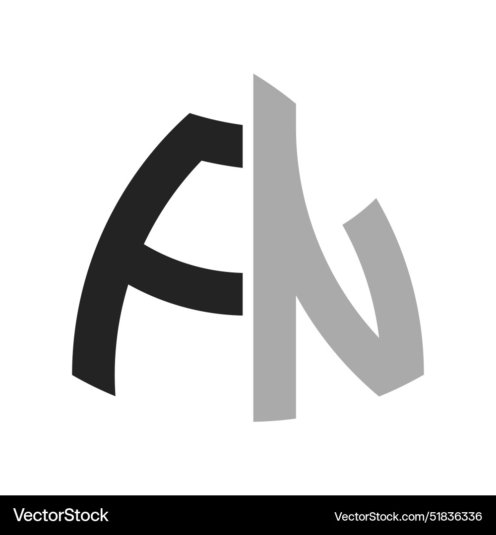 Modern creative fn logo design letter fn icon for Vector Image