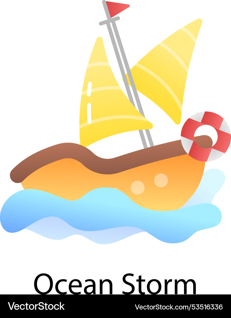 Ocean storm Royalty Free Vector Image - VectorStock