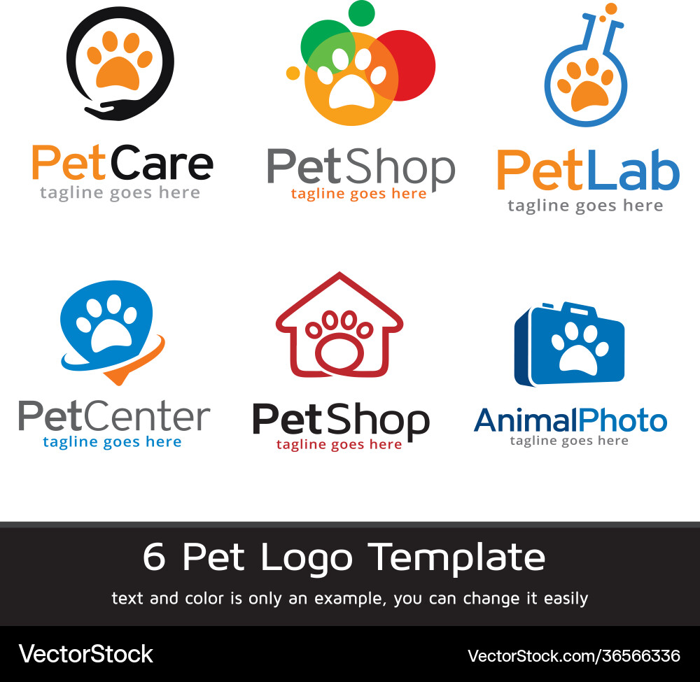 Pet logo template Royalty Free Vector Image - VectorStock