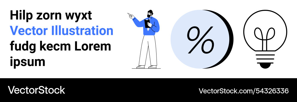 Professional presentation with percentage Vector Image