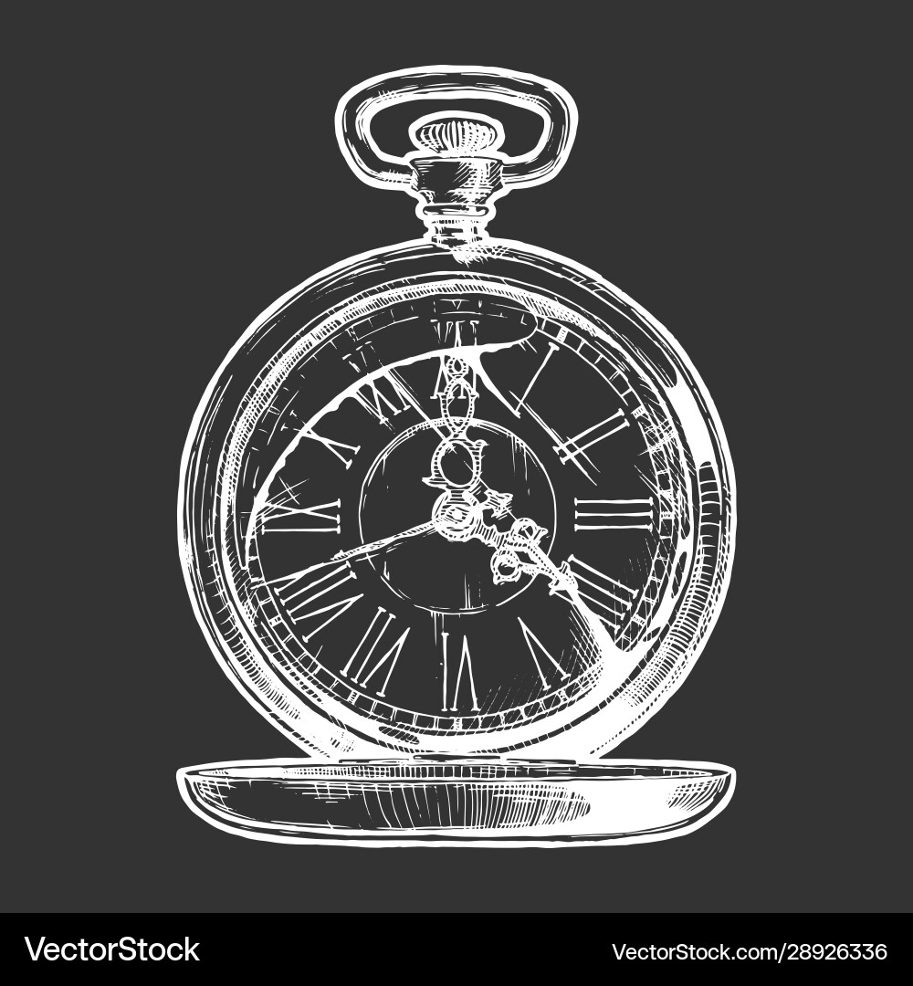 Vintage Pocket Watch Royalty Free Vector Image